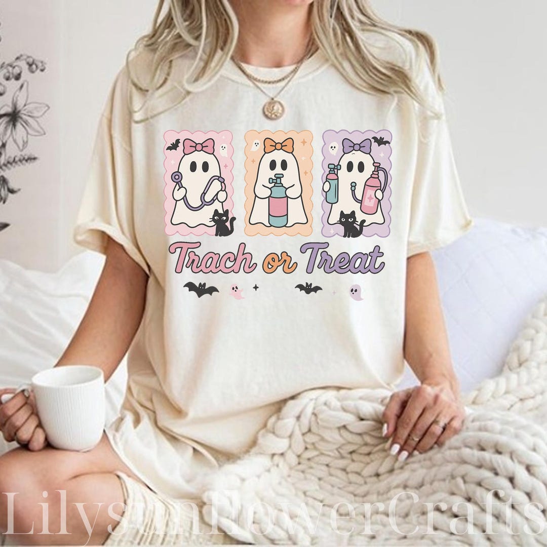 Respiratory Therapist Ghost Halloween, RT Nurse Steam, Trach or Treat ...