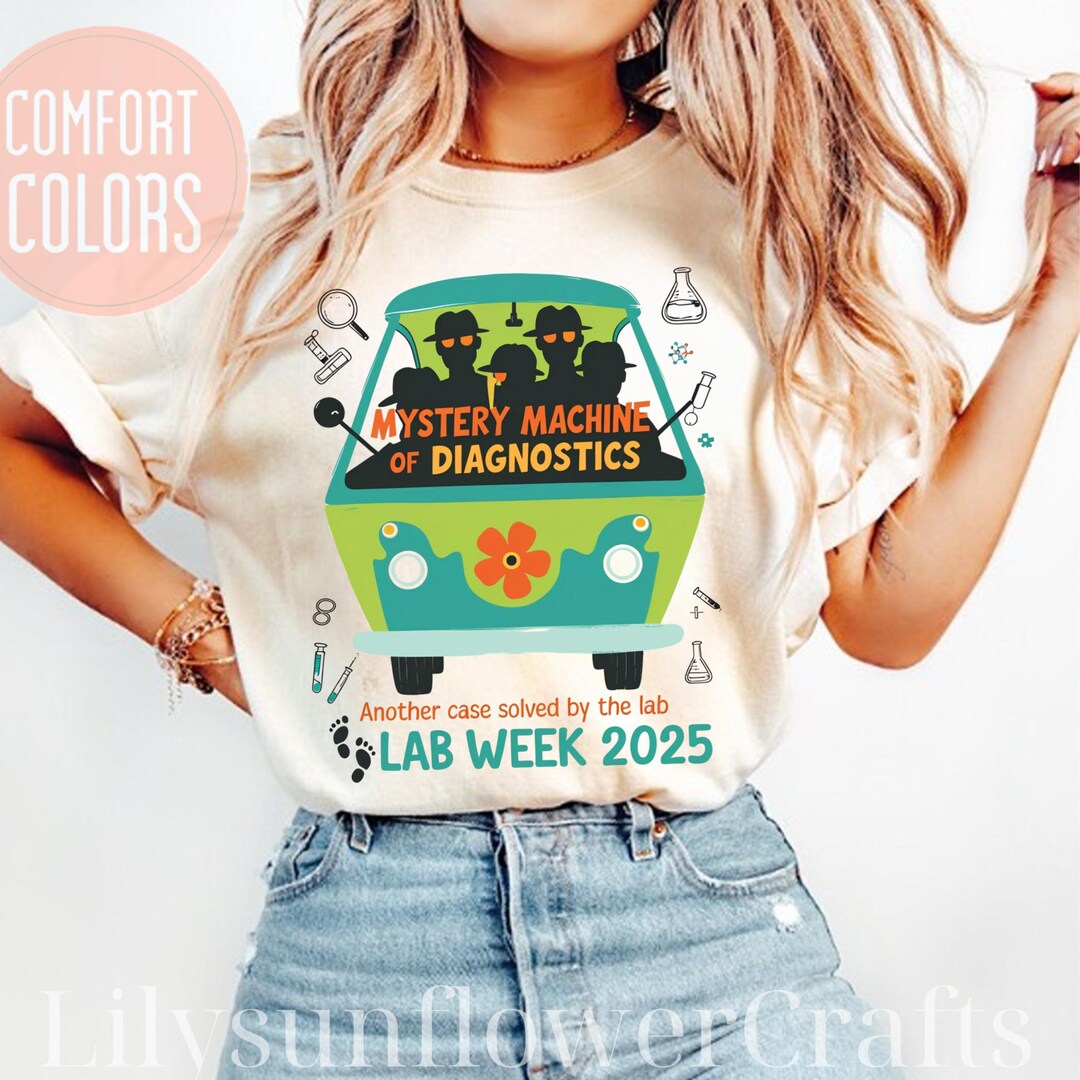 Mystery Machine of Diagnostics, Lab Week 2025, Med Tech Tee, Funny ...
