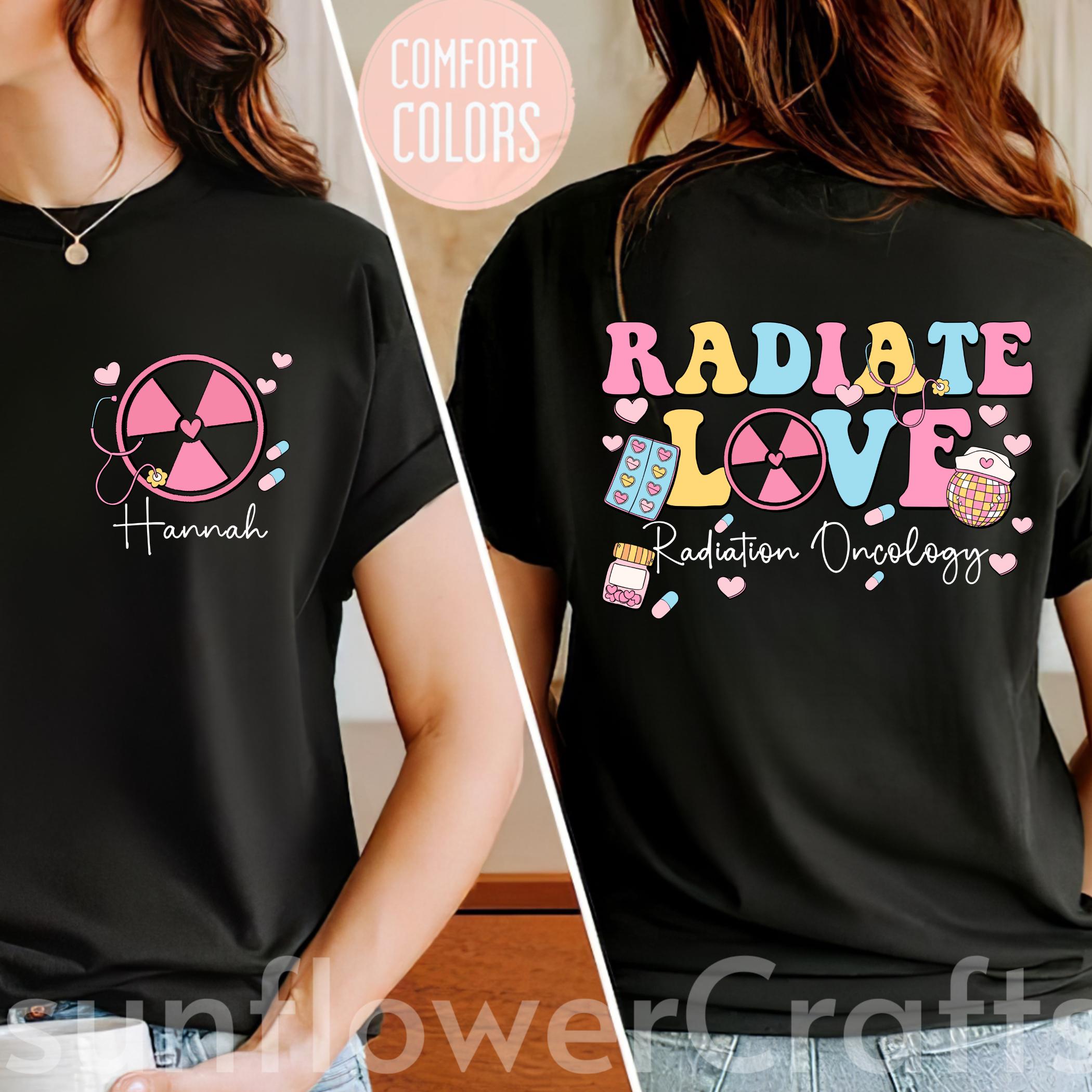 Radiate Love Radiation Oncology Shirt, Radiation Therapist Shirt ...