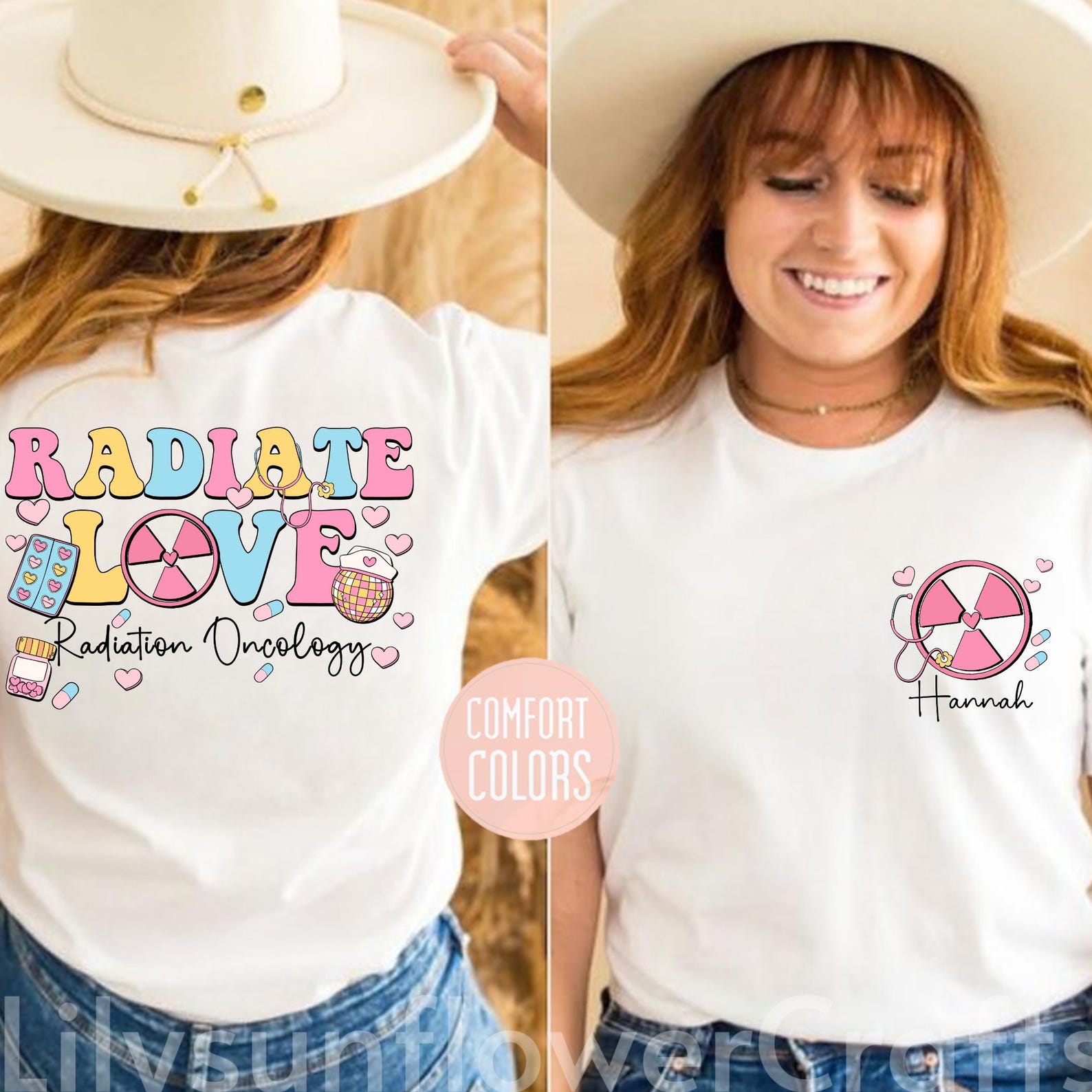 Radiate Love Radiation Oncology Shirt, Radiation Therapist Shirt ...