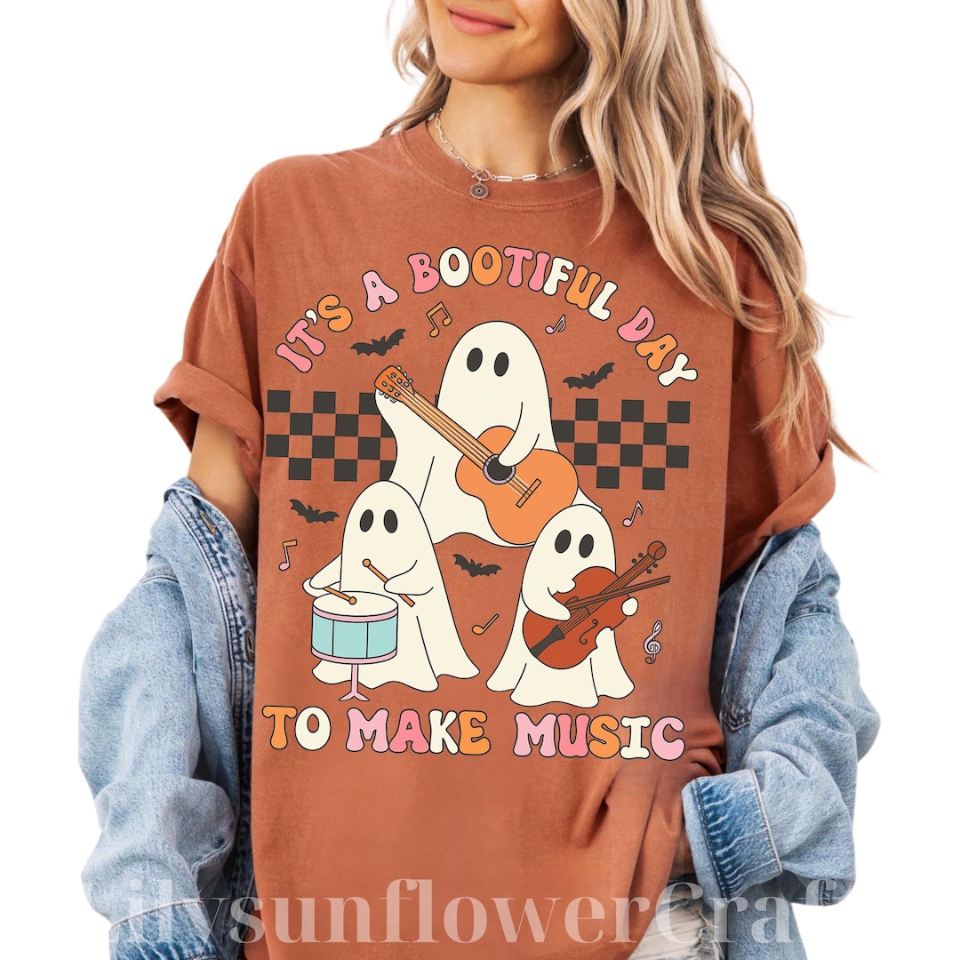 It's A Bootiful Day to Make Music Halloween, Spooky Music Teacher Shirt ...