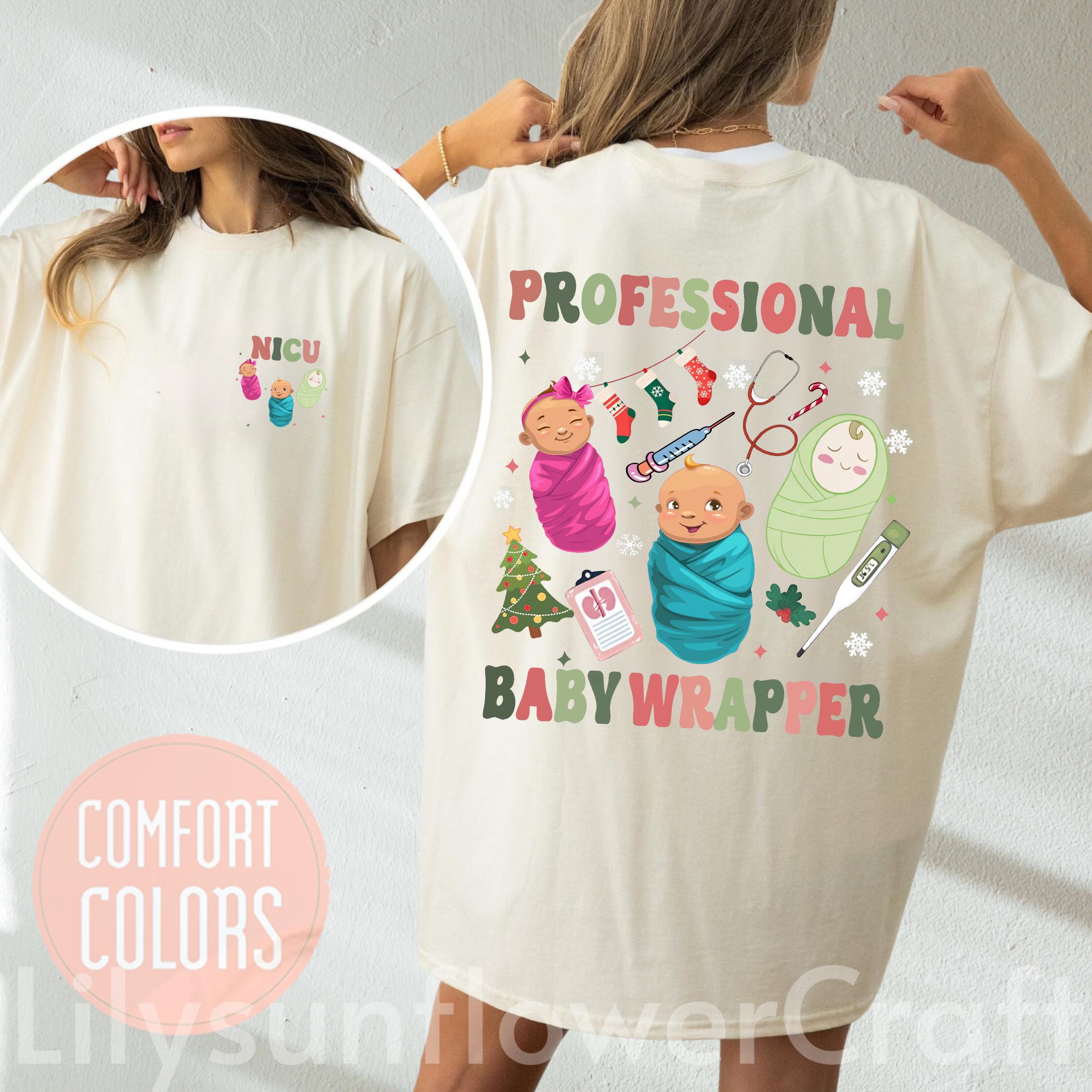Professional Baby Wrapper Shirt, Neonatal ICU Crew Shirt, Nicu Nurse ...