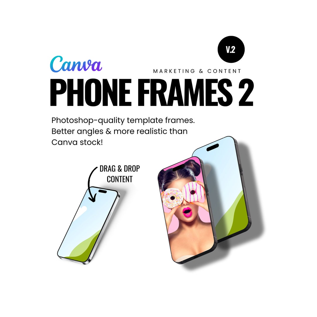 Phone Frame, Canva Photo Frames, Canva Frames Bundle, Canva Editable ...