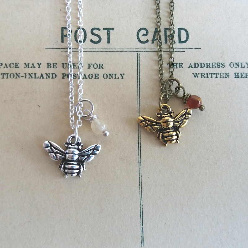 Bee Charm Necklace - Etsy