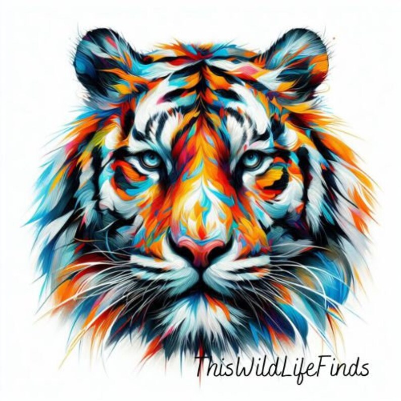 Tiger Printable Graphic INSTANT DOWNLOAD Poster Gift Wildlife High ...