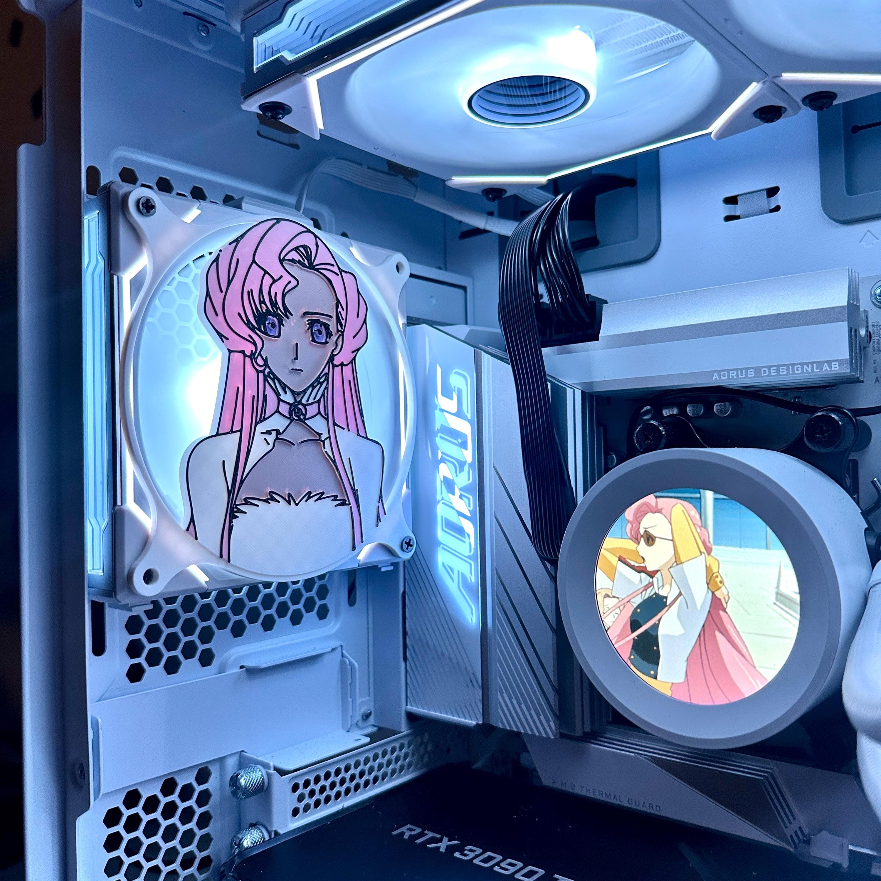 Princess Euphemia Code Geass Gaming Computer PC Fan Shroud Grill Cover ...