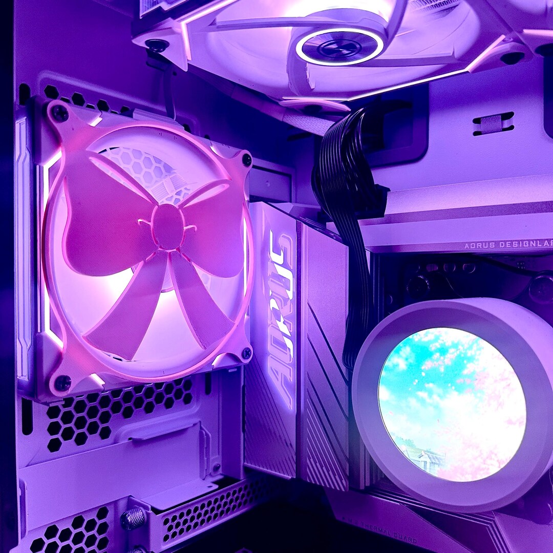 Pink Bow Gaming Computer PC Fan Shroud Grill Cover Custom Anime Gift - Etsy