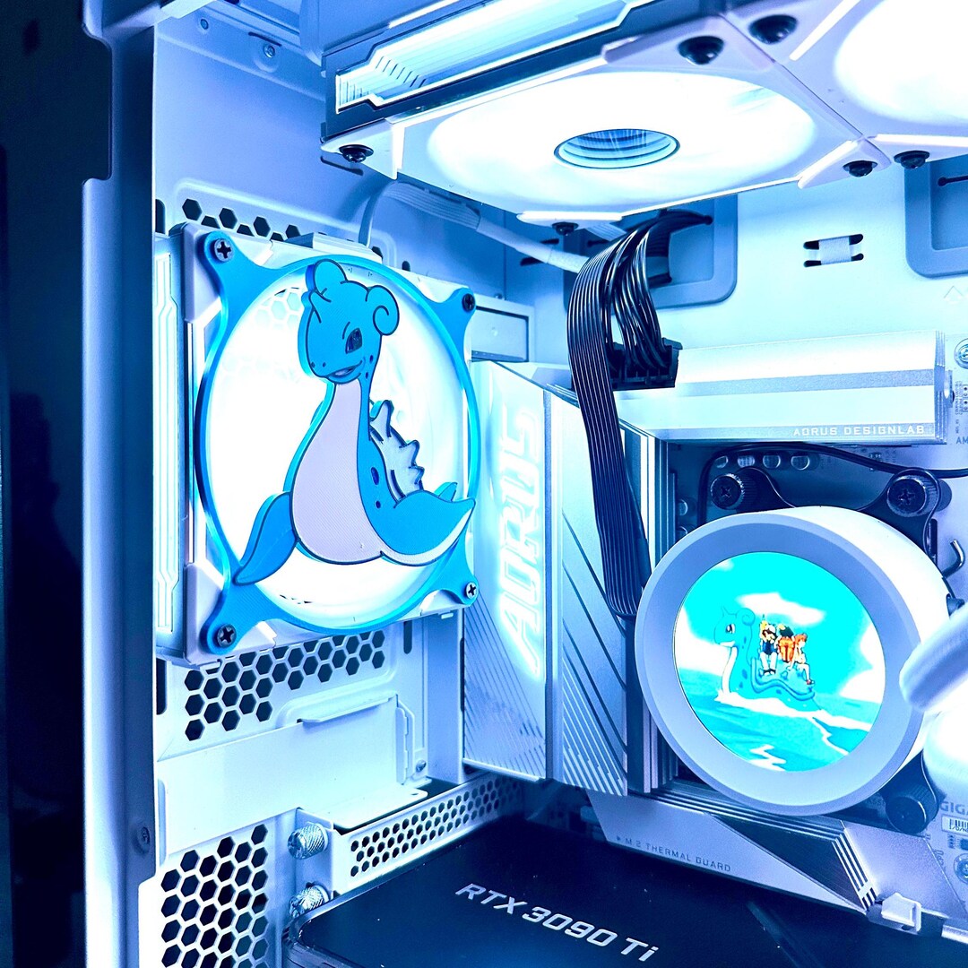 Lapras Pokemon Gaming Computer PC Fan Shroud Grill Cover Custom Anime ...