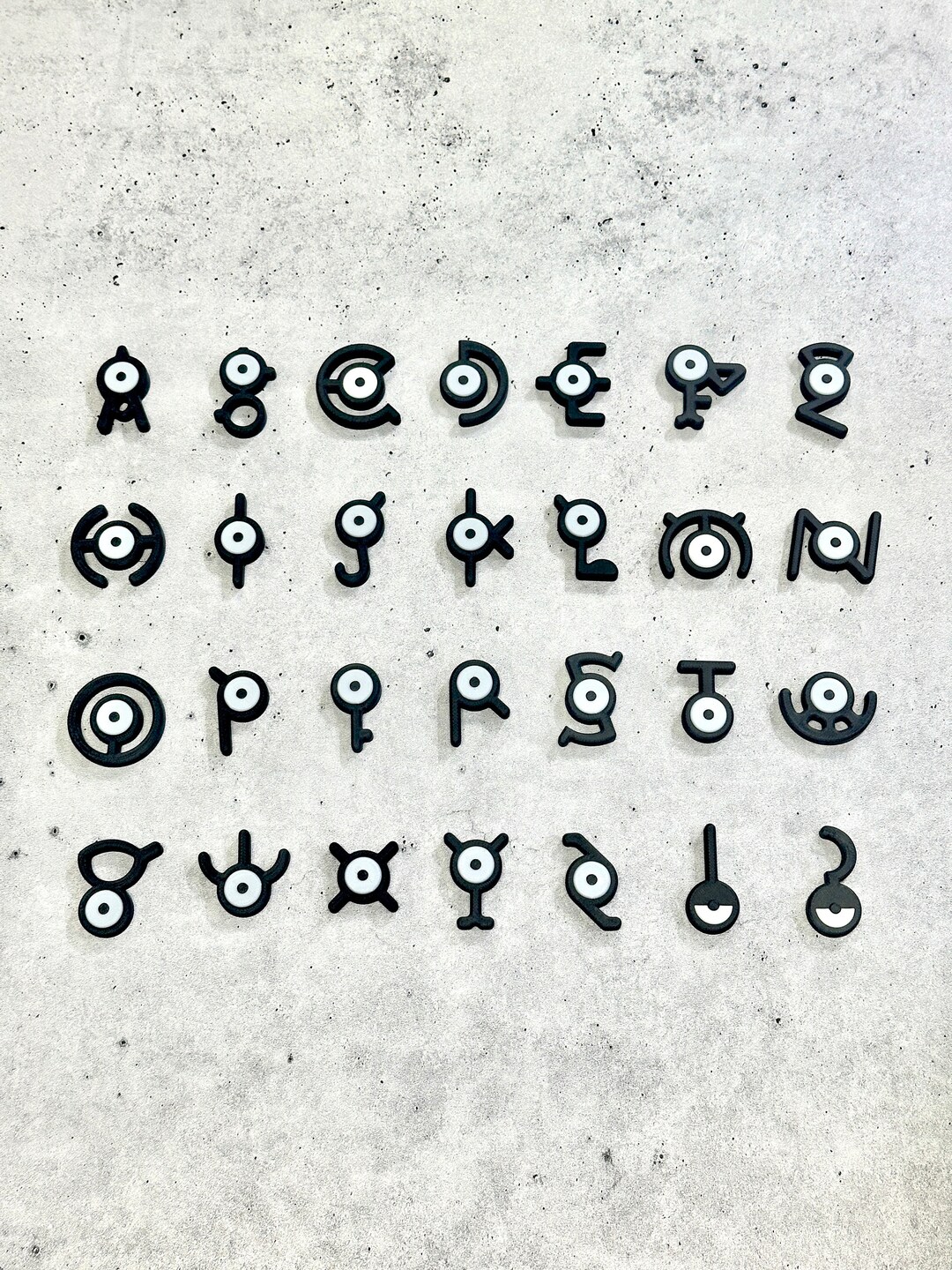 Unown Pokemon Magnets Set Anime Gift - Etsy