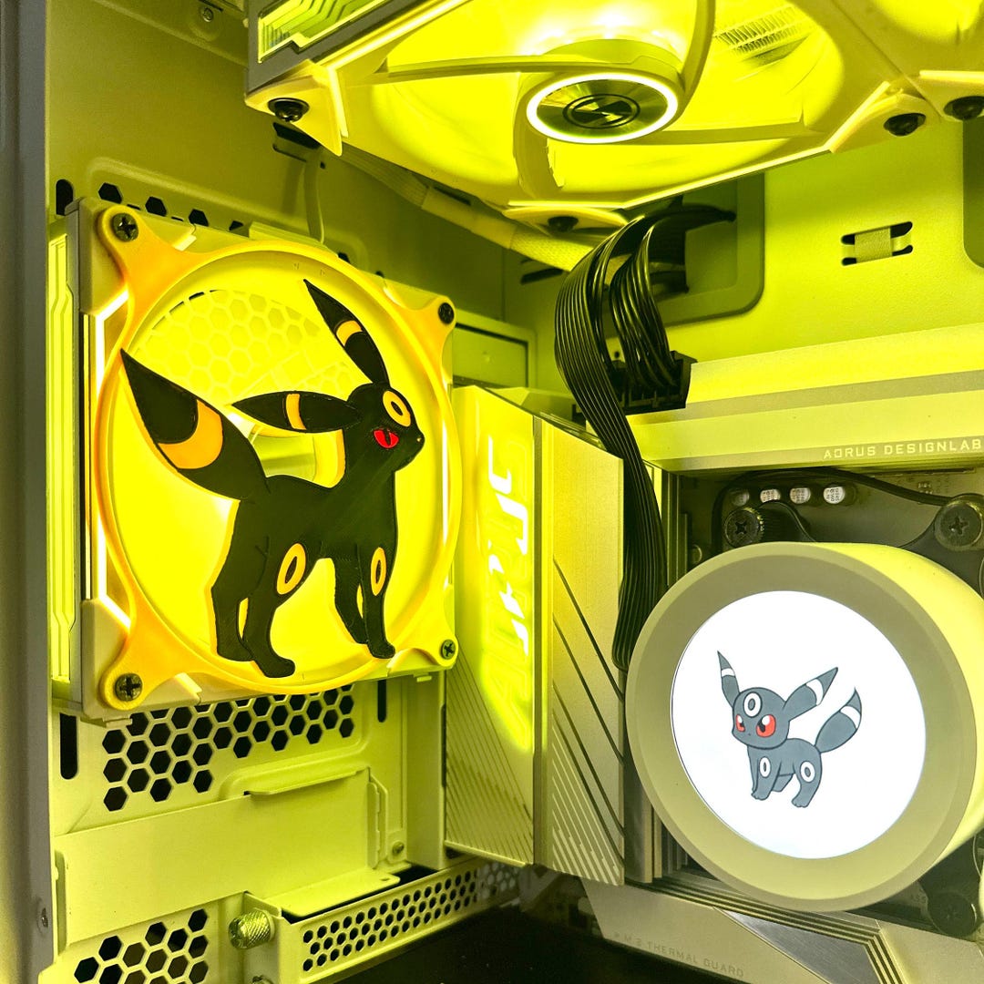 Umbreon Pokemon Gaming Computer PC Fan Shroud Grill Cover Custom - Etsy