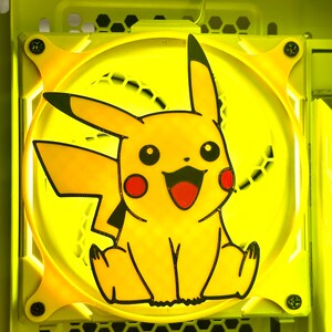 Pikachu Pokemon Gaming Computer PC Fan Shroud Grill Cover Custom - Etsy
