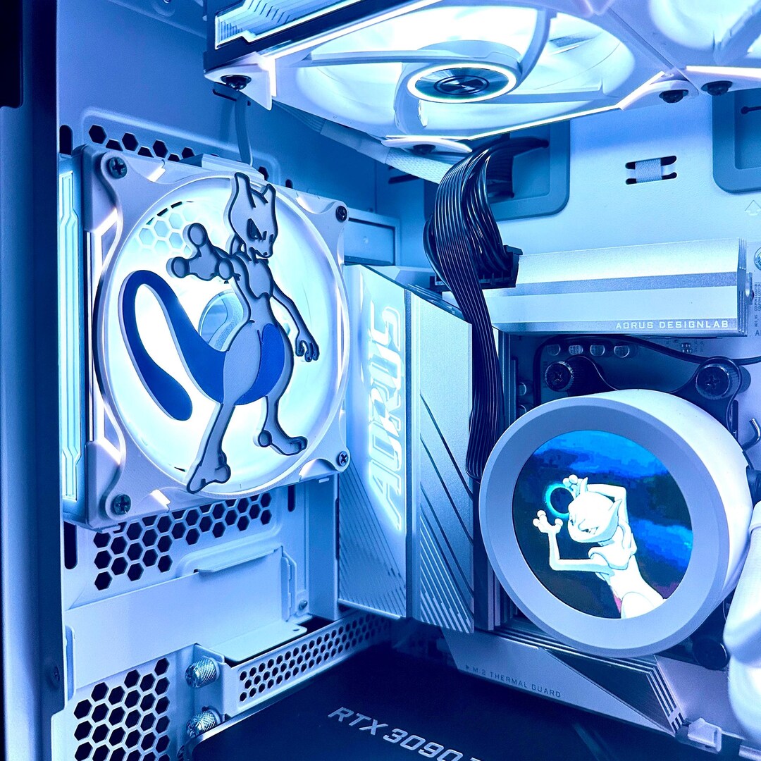 Mewtwo Pokémon Gaming Computer PC Fan Shroud Grill Cover Custom - Etsy