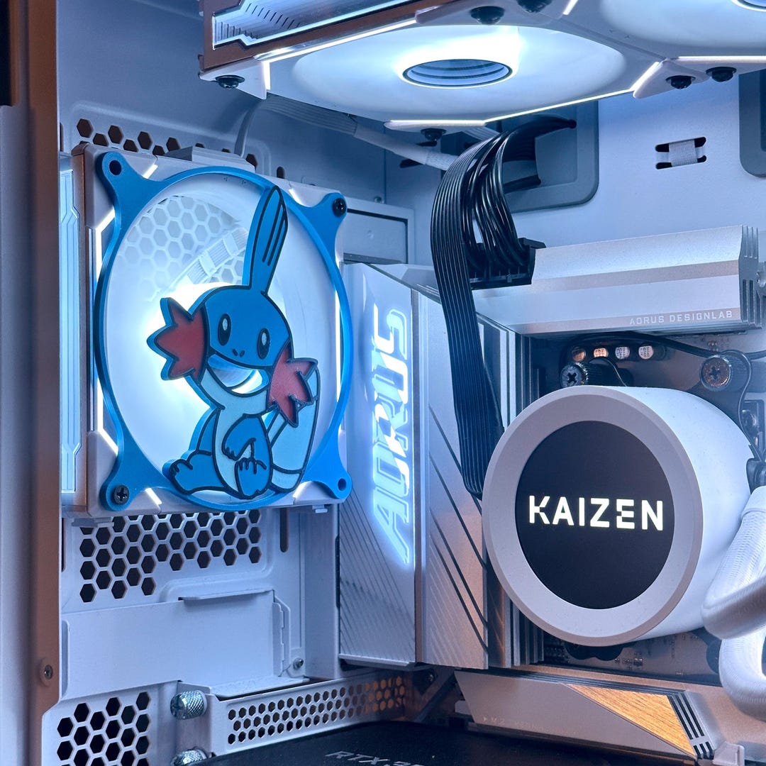 Mudkip Marshtomp Swampert Pokemon Gaming Computer PC Fan Shroud Grill ...