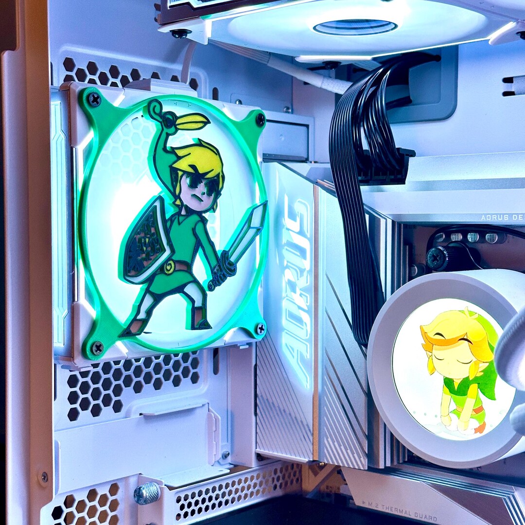 Toon Link Legends of Zelda Gaming Computer PC Fan Shroud Grill Cover ...