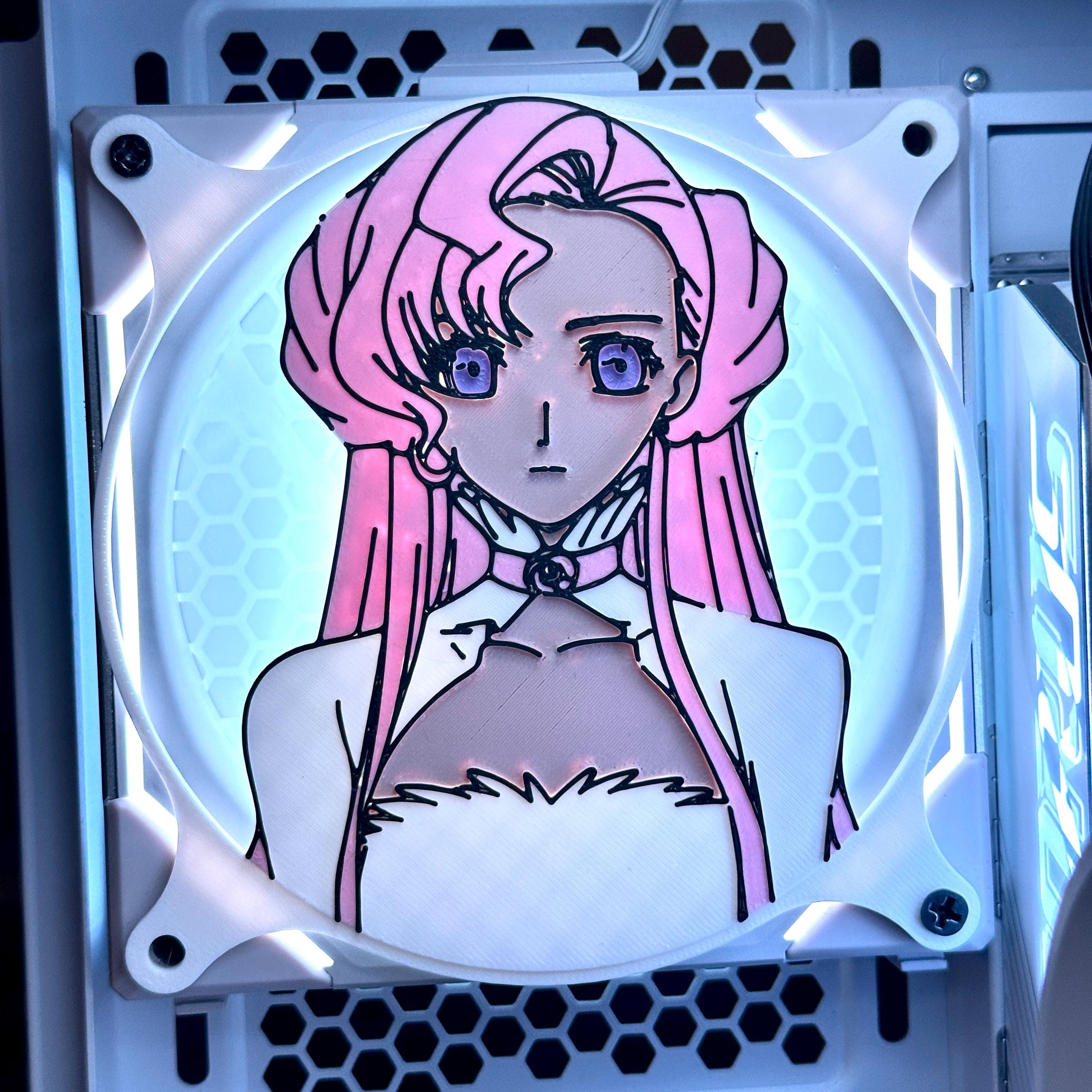 Princess Euphemia Code Geass Gaming Computer PC Fan Shroud Grill Cover ...