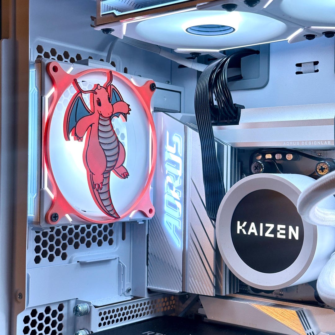 Dragonite Pokemon Gaming Computer PC Fan Shroud Grill Cover Custom - Etsy