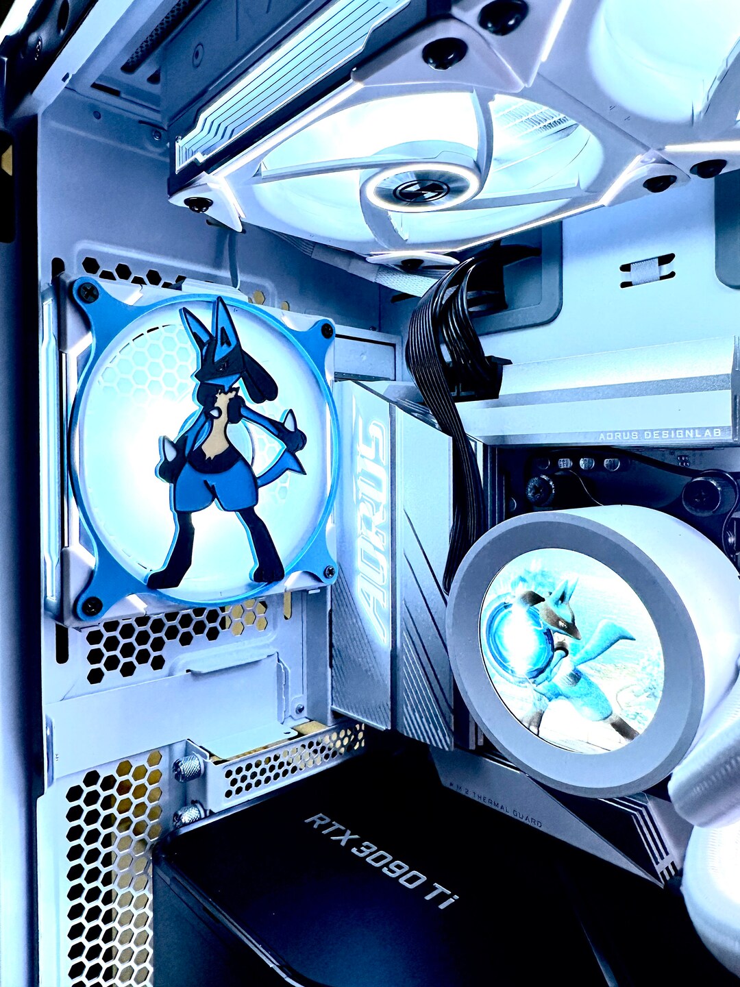 Lucario Pokemon Gaming Computer PC Fan Shroud Grill Cover Custom - Etsy