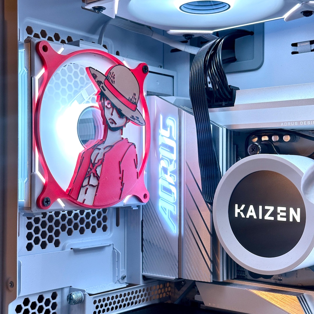 Luffy Serious One Piece Gaming Computer PC Fan Shroud Grill Cover ...