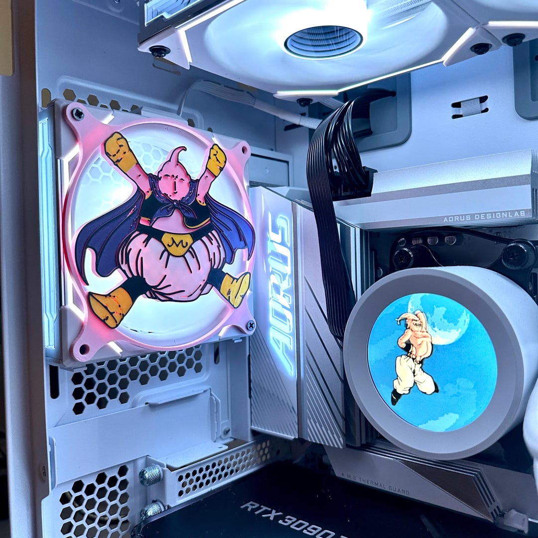 Buu Evolution DBZ Gaming Computer PC Fan Shroud Grill Cover Custom - Etsy
