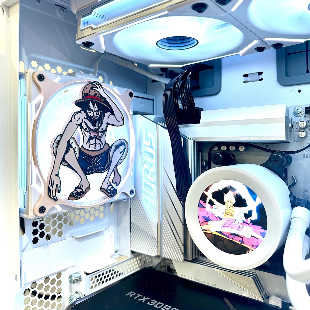 Luffy One Piece Gaming Computer PC Fan Shroud Grill Cover Custom Anime ...
