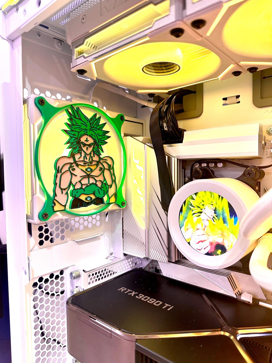 Broly DBZ Gaming Computer PC Fan Shroud Grill Cover Custom - Etsy