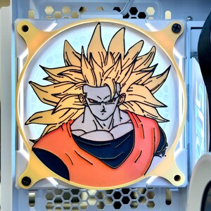 Goku Super Saiyan 3 Gaming Computer PC Fan Shroud Grill Cover Custom ...