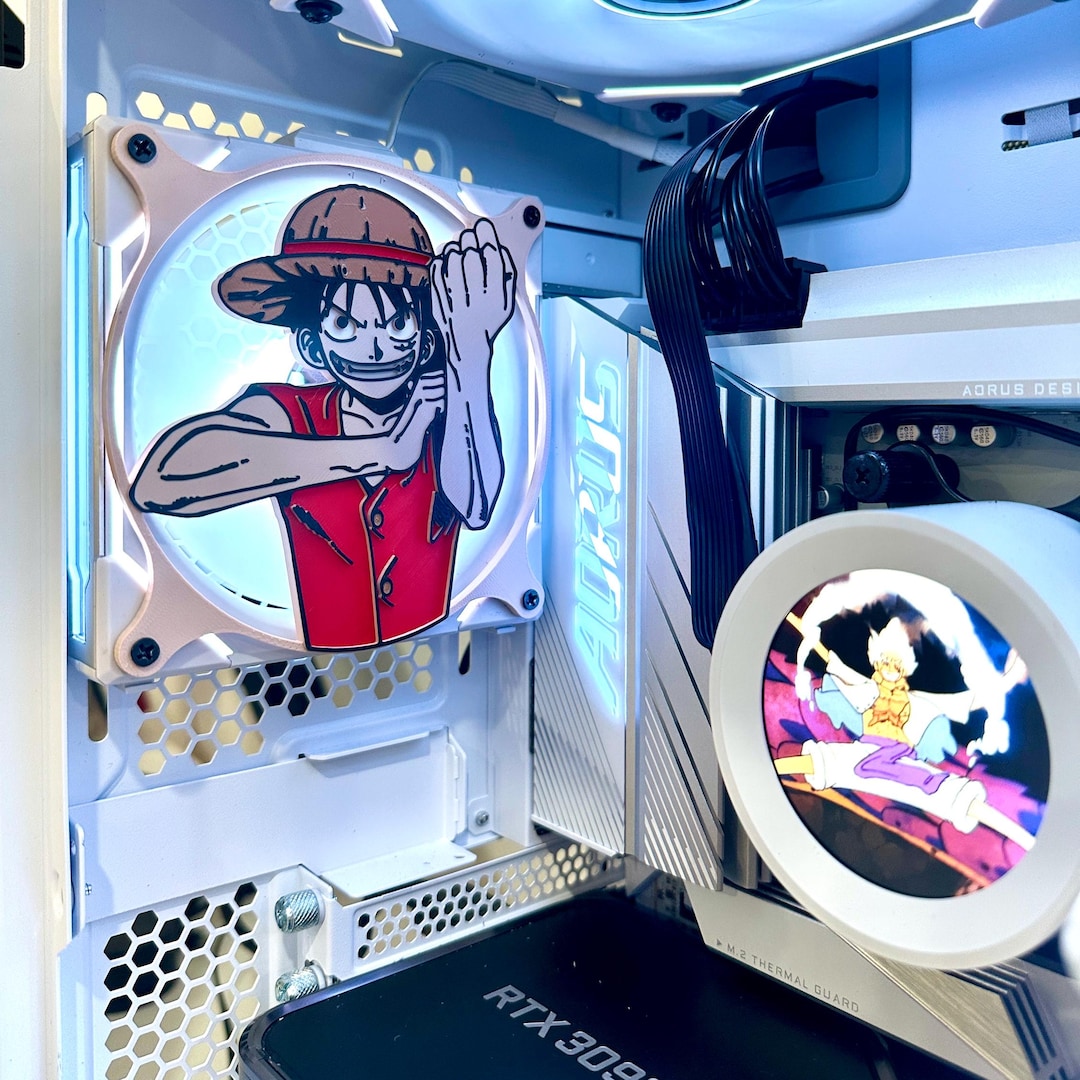Luffy OG Pre-time Skip One Piece Gaming Computer PC Fan Shroud Grill ...