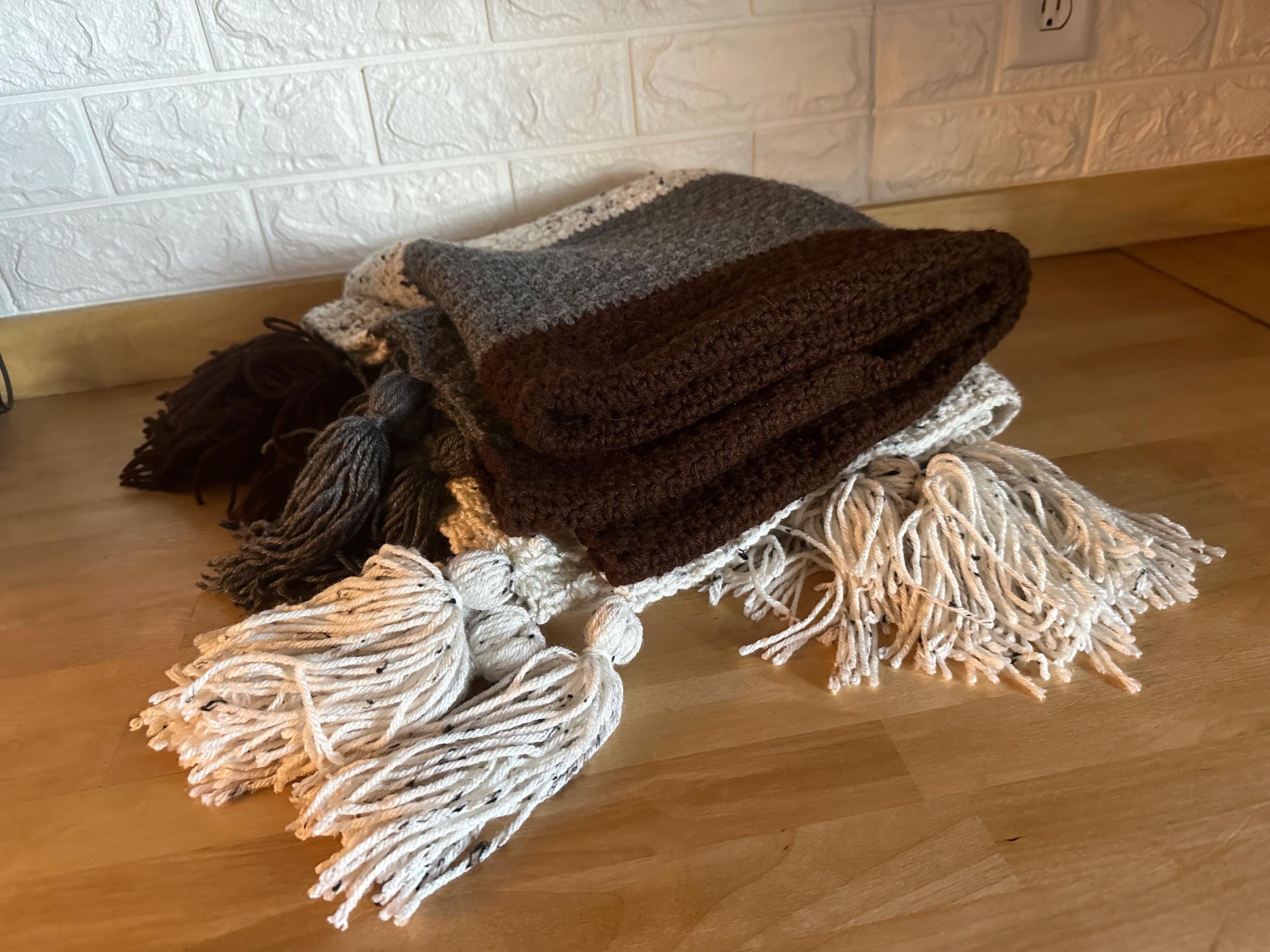 Crochet Tassel Throw - Etsy