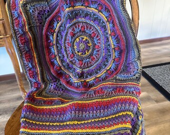 Mandala Crochet Throw - Etsy