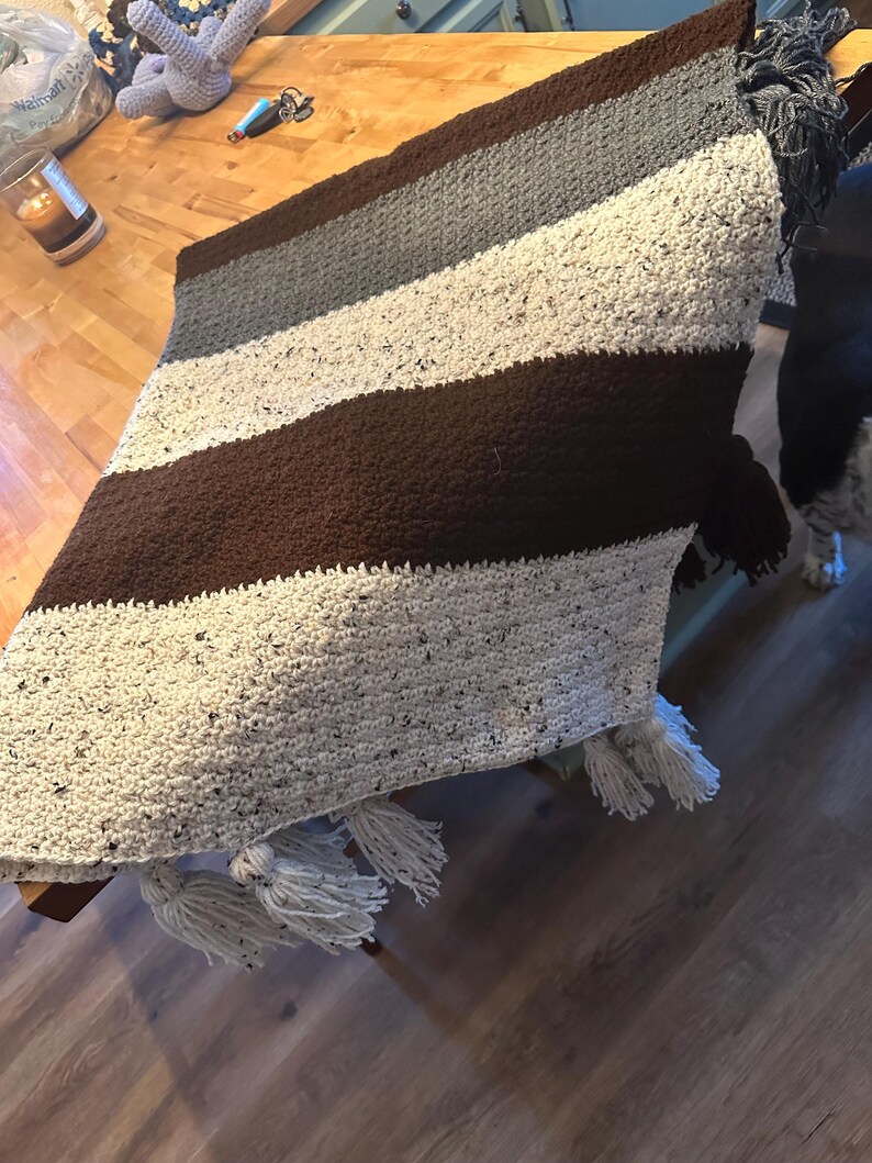 Crochet Tassel Throw - Etsy