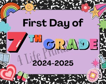 Printable Retro First and Last Day of Freshman Year Sign, First and ...