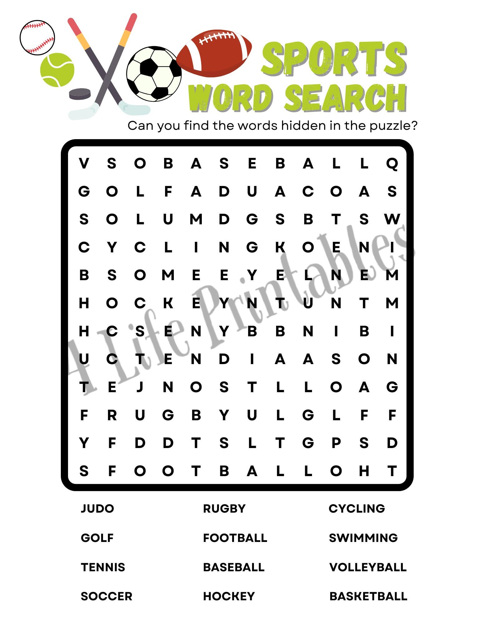 Printable Kids Word Search, Educational Kids Word Search, Spelling ...