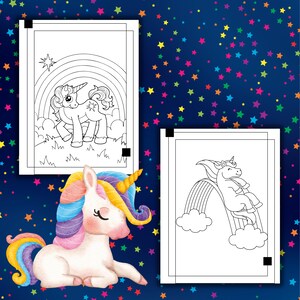 Unicorn Coloring Pages, Digital Download, PDF Instant Download, 15 ...