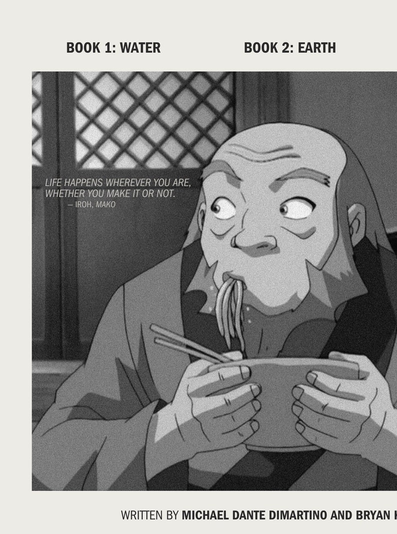 Avatar: the Last Airbender Iroh Poster Minimalist Vintage-inspired ...