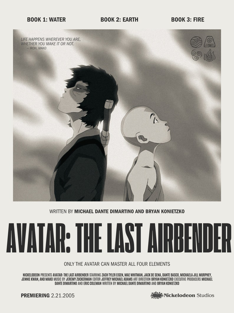 Avatar: the Last Airbender Poster Zuko & Aang Digital Download - Etsy