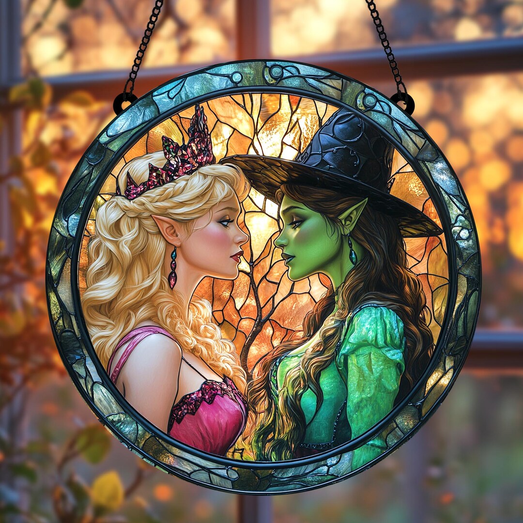 Wicked Suncatcher, Elphaba and Glinda Acrylic Ornament, Changed for ...