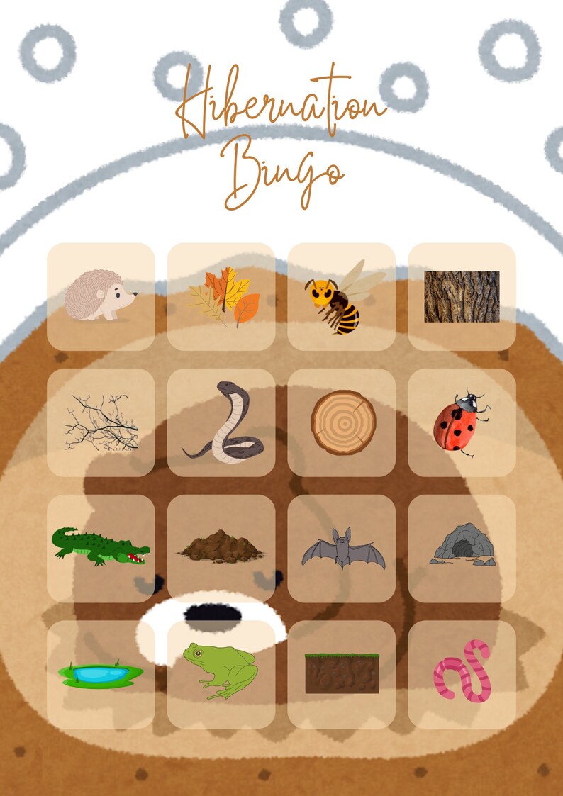 10 Printable Digital Bingo Cards Canva Winter Theme Party Game ...