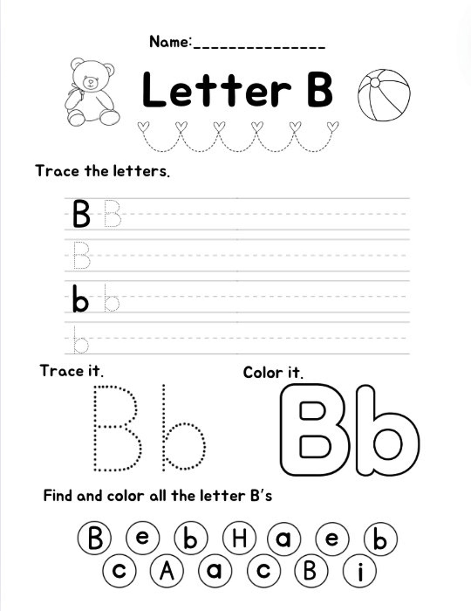 Printable Alphabet Activity Sheets Preschool Learning Letters Practice ...