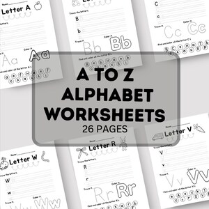 Printable Alphabet Activity Sheets Preschool Learning Letters Practice ...