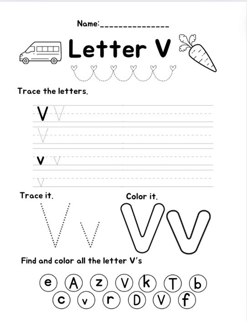 Printable Alphabet Activity Sheets Preschool Learning Letters Practice ...