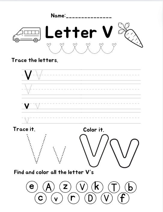 Printable Alphabet Activity Sheets Preschool Learning Letters Practice ...