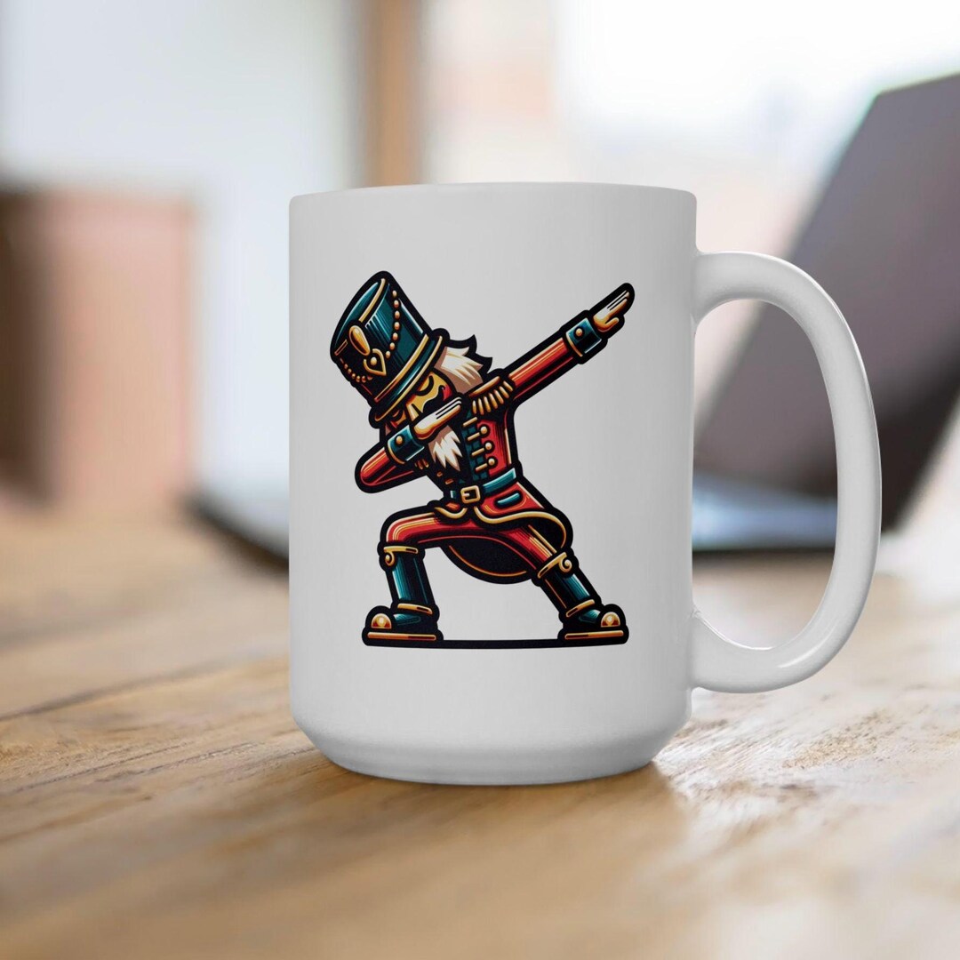 Nutcracker Dab Ceramic Mug, Christmas Coffee Cup, Holiday Mug, Festive ...