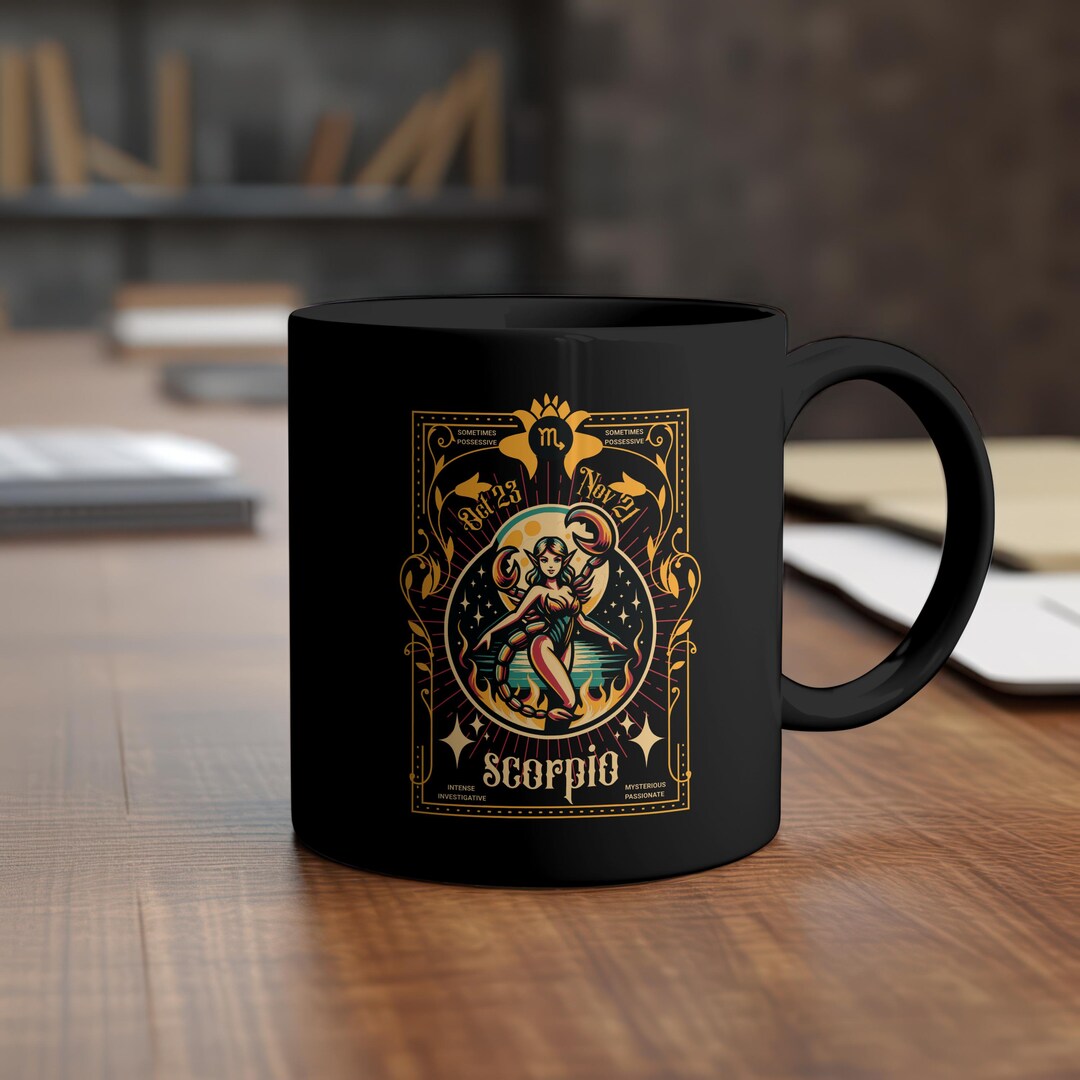 Scorpio Zodiac Sign Coffee Mug - Constellation Astrology Tea Cup ...