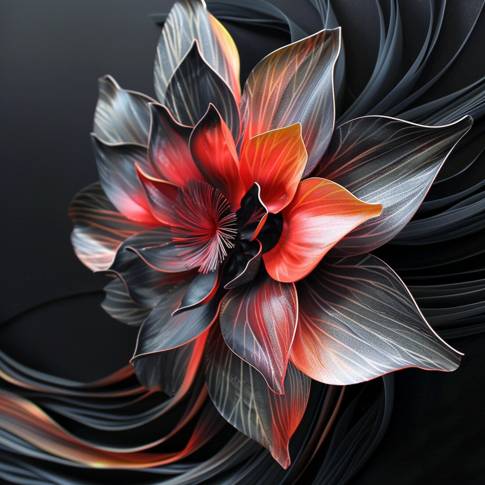 Elegant 3D Paper Flower Wall Art: Printable Home Decor - Etsy