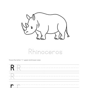 A-Z Animal Alphabet Coloring and Tracing Workbook for Preschool ...