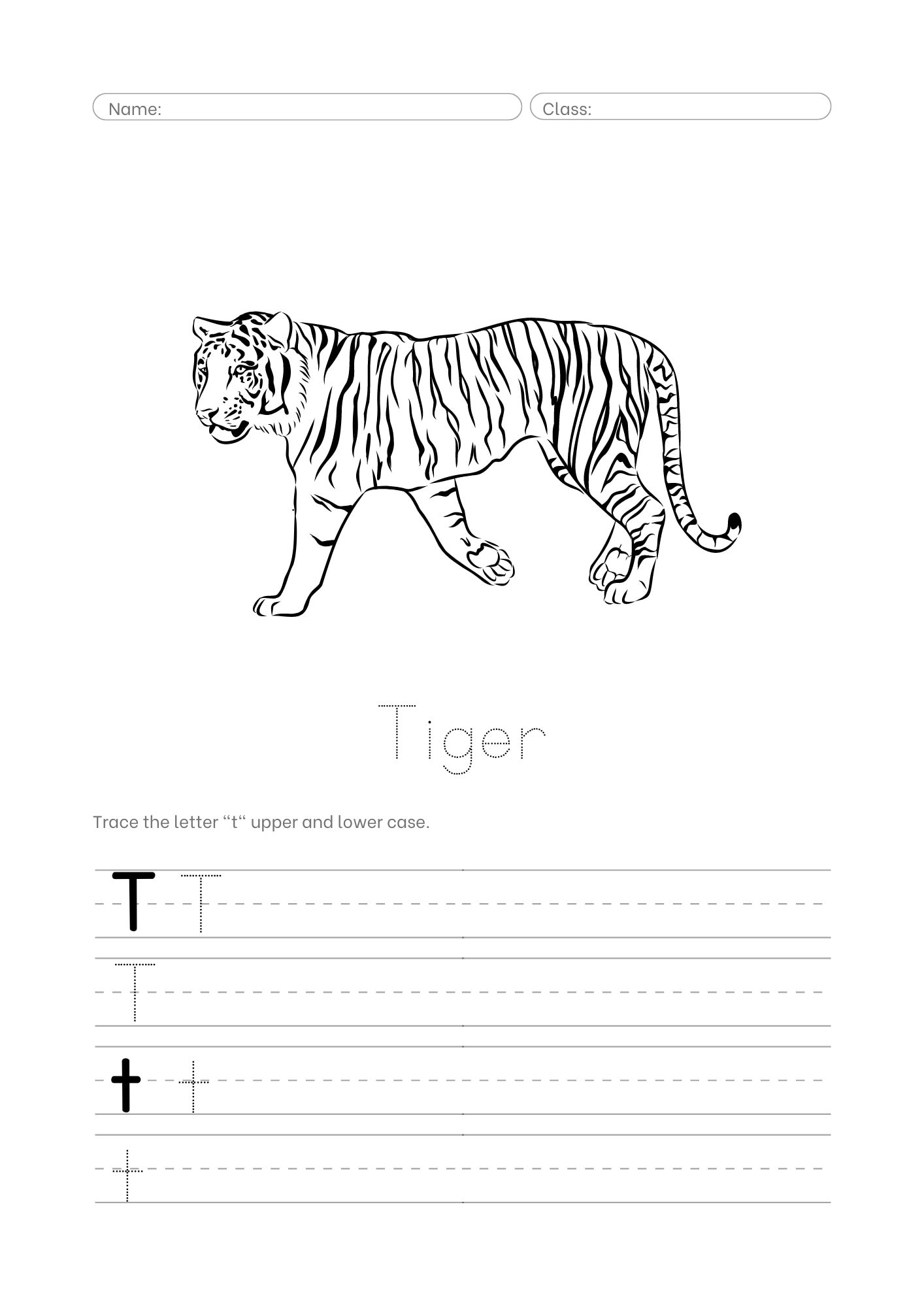 A-Z Animal Alphabet Coloring and Tracing Workbook for Preschool ...
