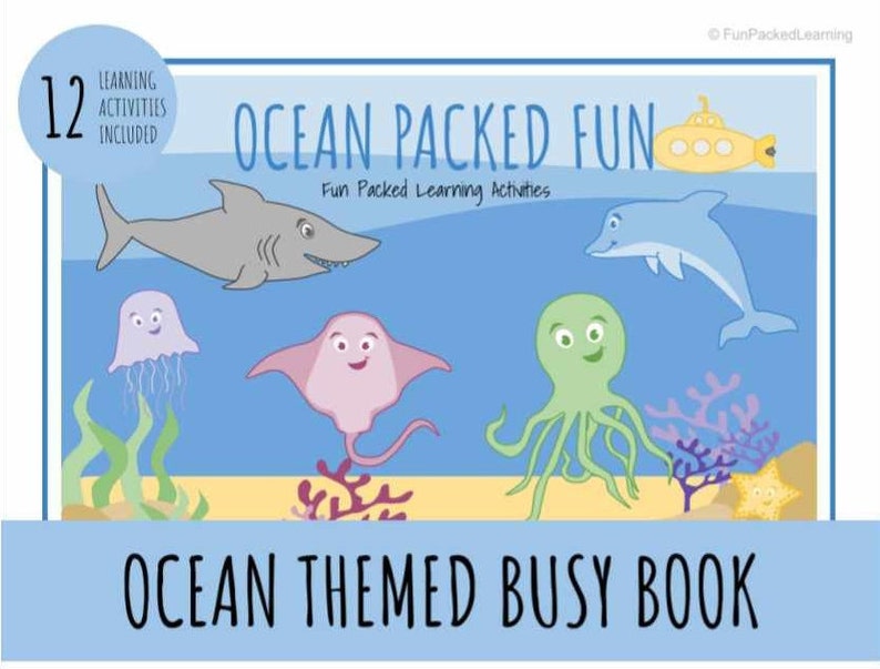 Ocean Themed Busy Book Printable | Toddler Book | Fun Learning ...