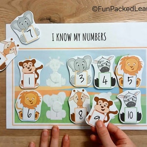 Safari Themed Busy Book Printable | Toddler Book | Fun Learning ...