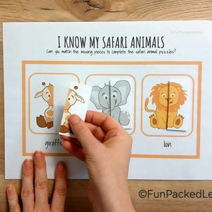 Safari Themed Busy Book Printable | Toddler Book | Fun Learning ...
