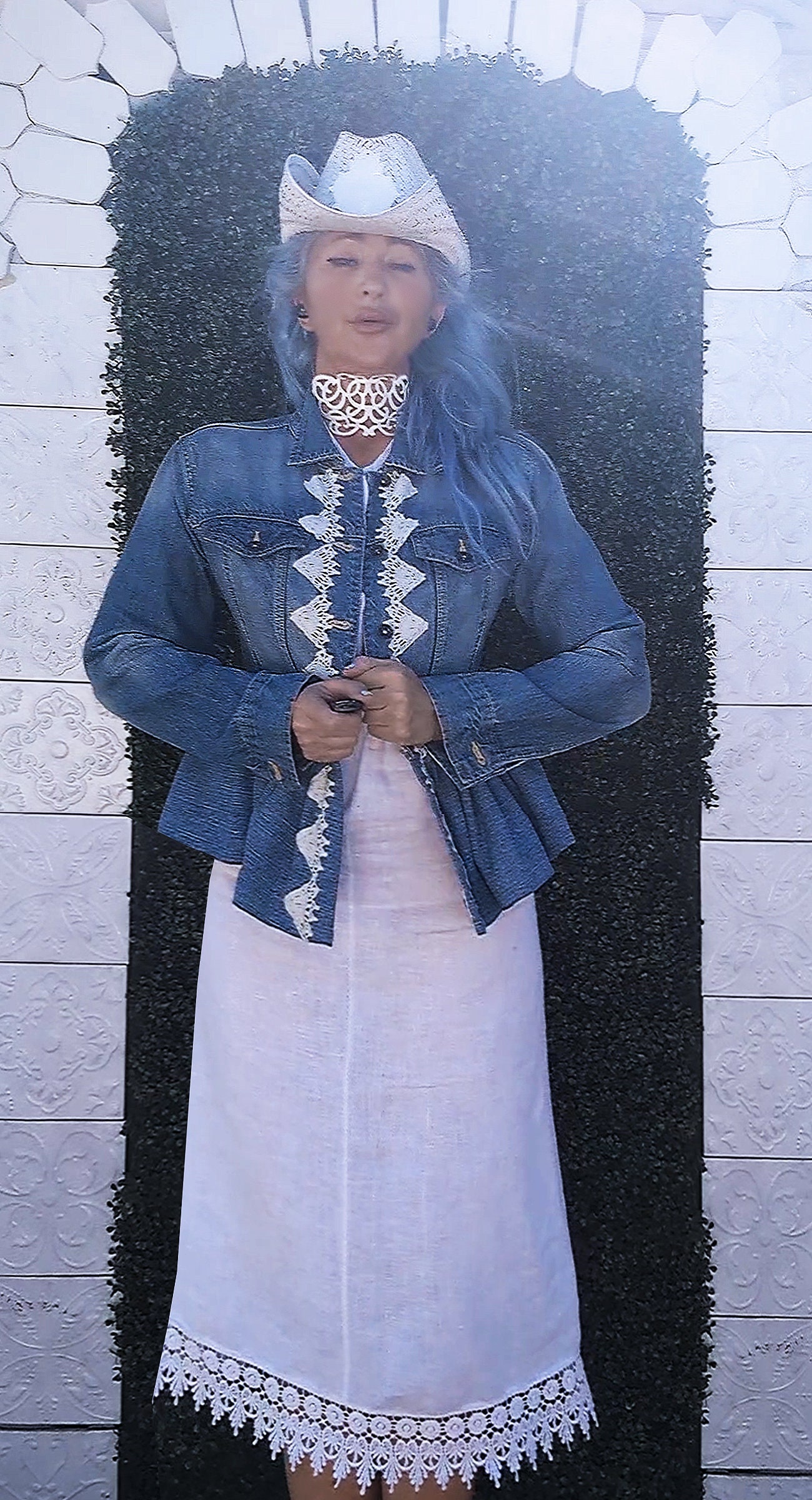 Victorian Reconstructed Denim Jacket With Peplum and Lace Applique - Etsy